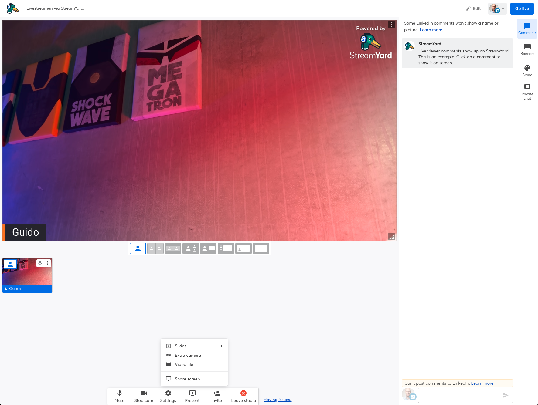 Zo gebruik je StreamYard - VideoPepper